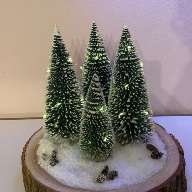 Jual Pohon Natal Mini / Miniatur Pohon Natal Kecil / Snow Powder ...