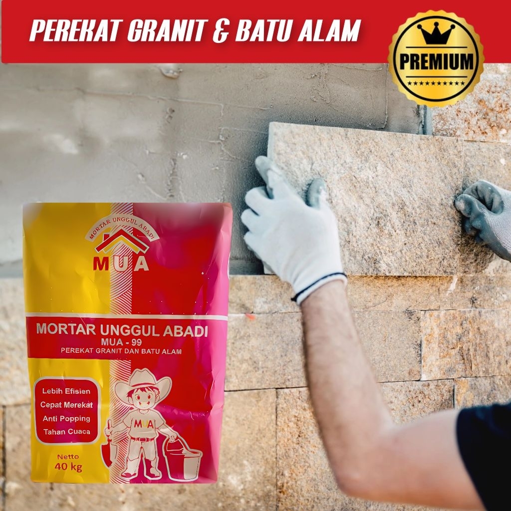 Jual Semen mortar perekat granit dan batu alam 40 kg / dinding dan ...