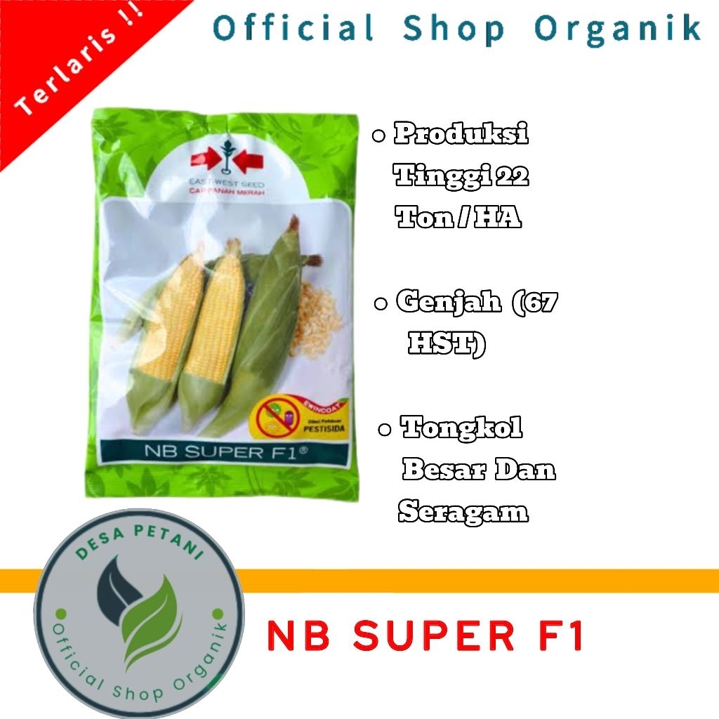 Jual benih jagung manis unggul NB SUPER F1 isi 1750biji berat 250.gram ...