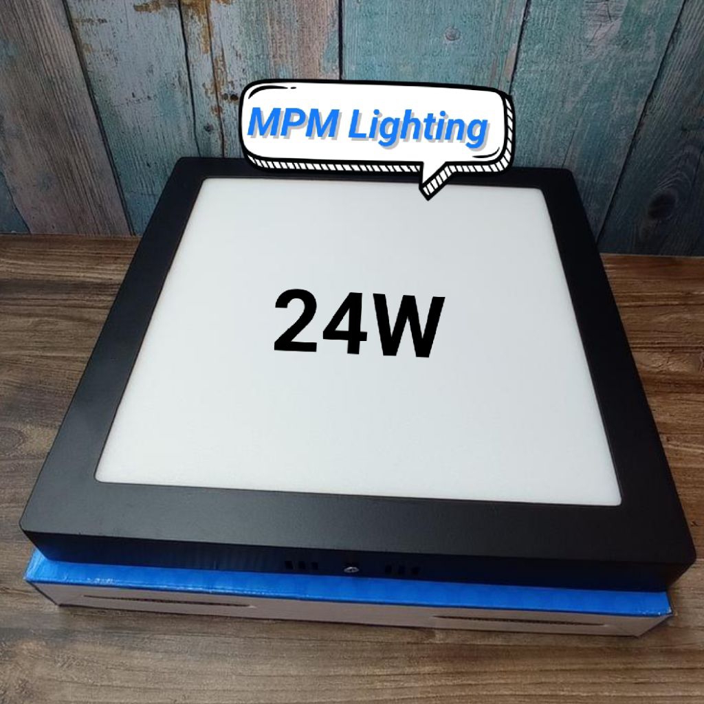 Jual Lampu Downlight Outbow KOTAK BULAT 24W BLACK / LED Panel Plafon ...