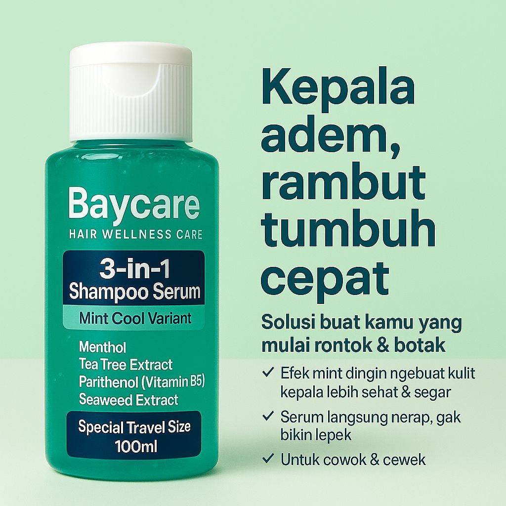 Jual Baycare Shampoo Anti Rambut Lepek Rontok Parah dan Ketombe 100ml ...