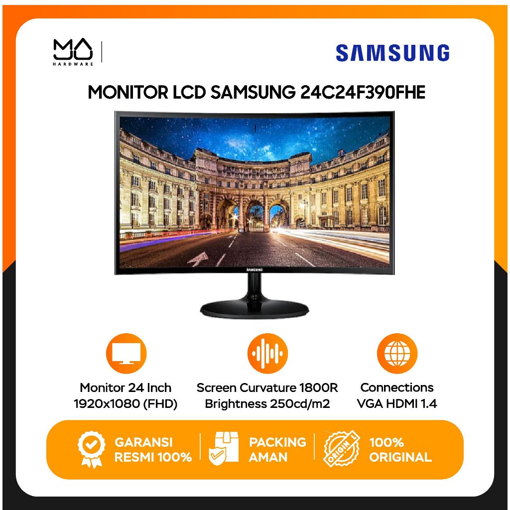 Jual Monitor SAMSUNG 24 inchi FHD Curved HDMI VGA LC24F390FHEXXD ...