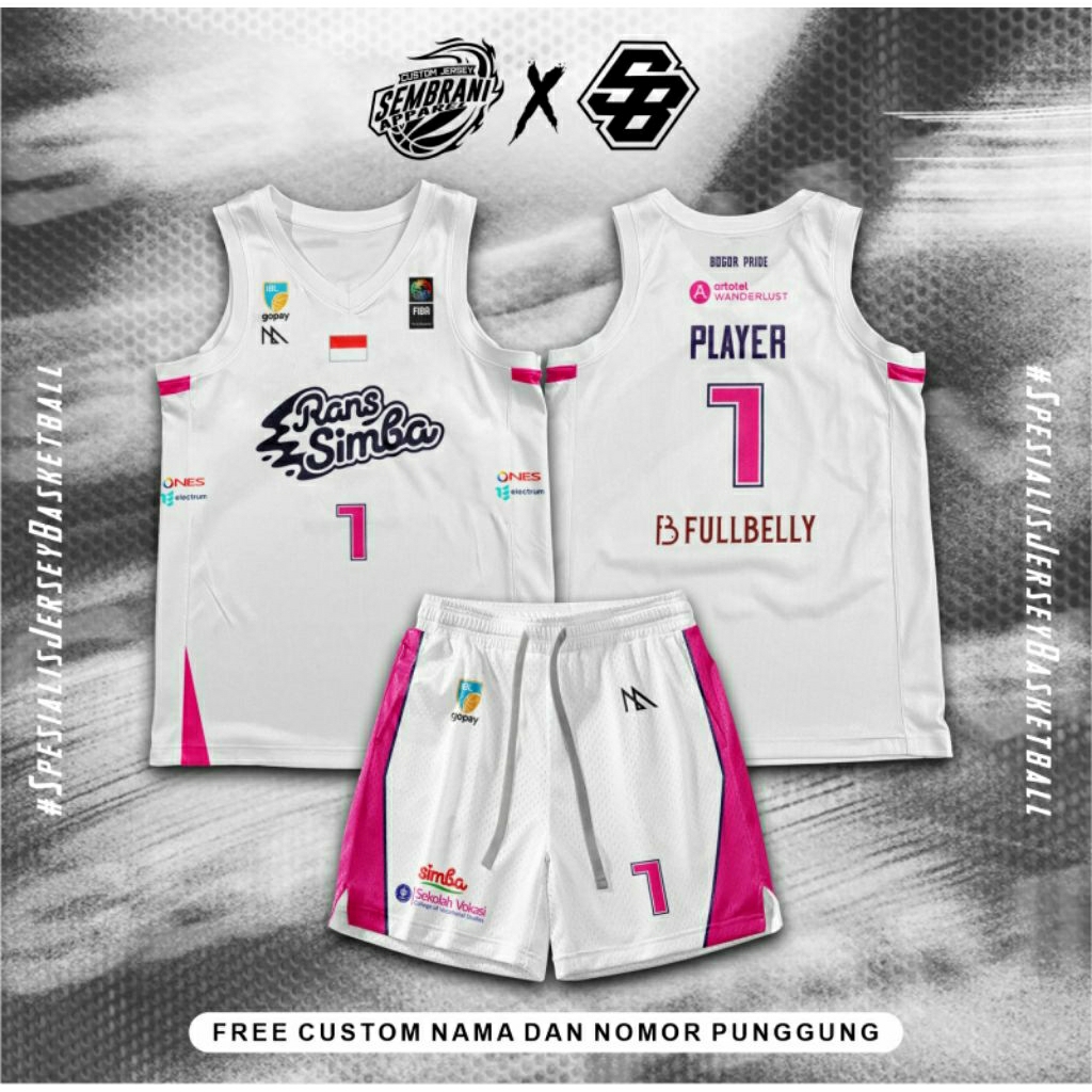 Jual JERSEY RANS SIMBA BASKETBALL WHITE 2025 (BISA CUSTOM NAMA DAN ...