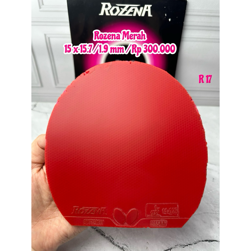 Jual SECOND KARET BET BAT TENIS MEJA PINGPONG ROZENA WARNA MERAH ...