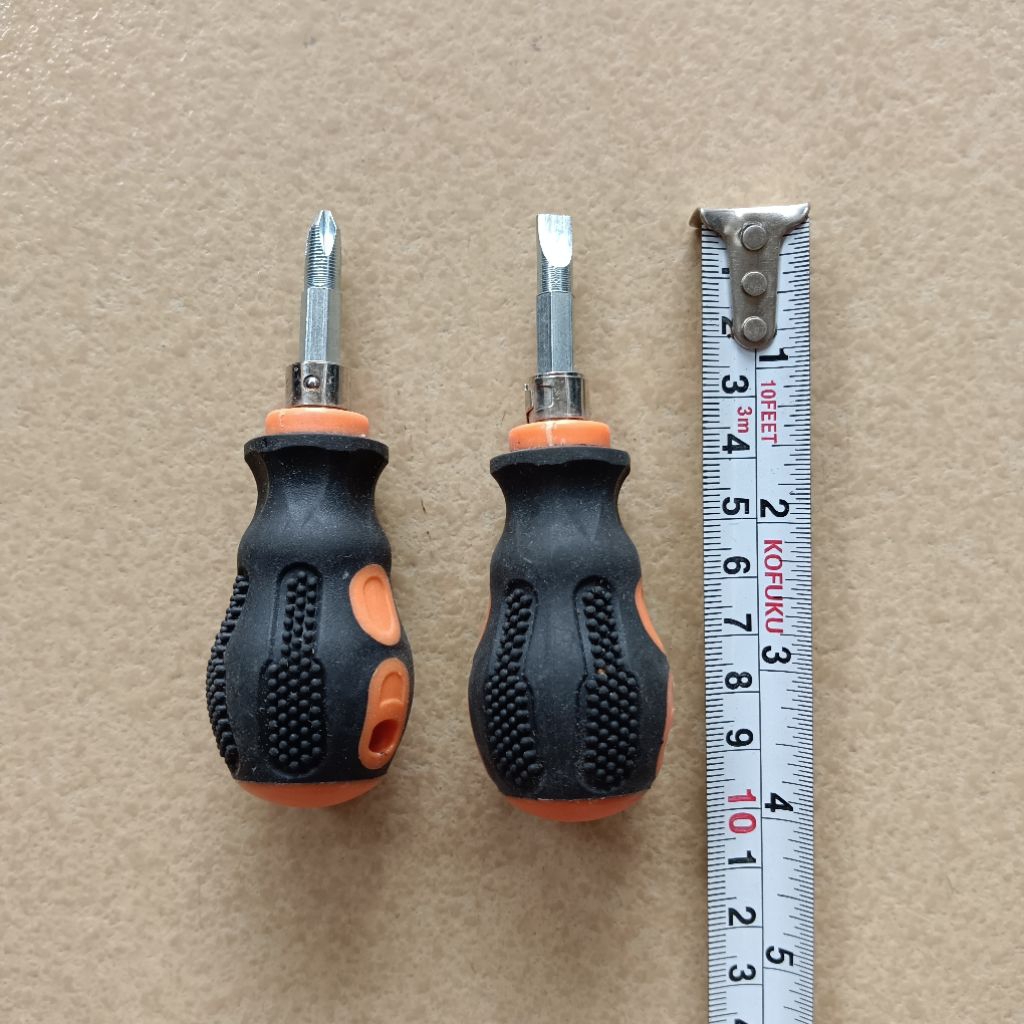 Jual OBENG CEBOL / OBENG PENDEK 2 WAY PLUS MINUS UKURAN 4 INCH | Shopee ...
