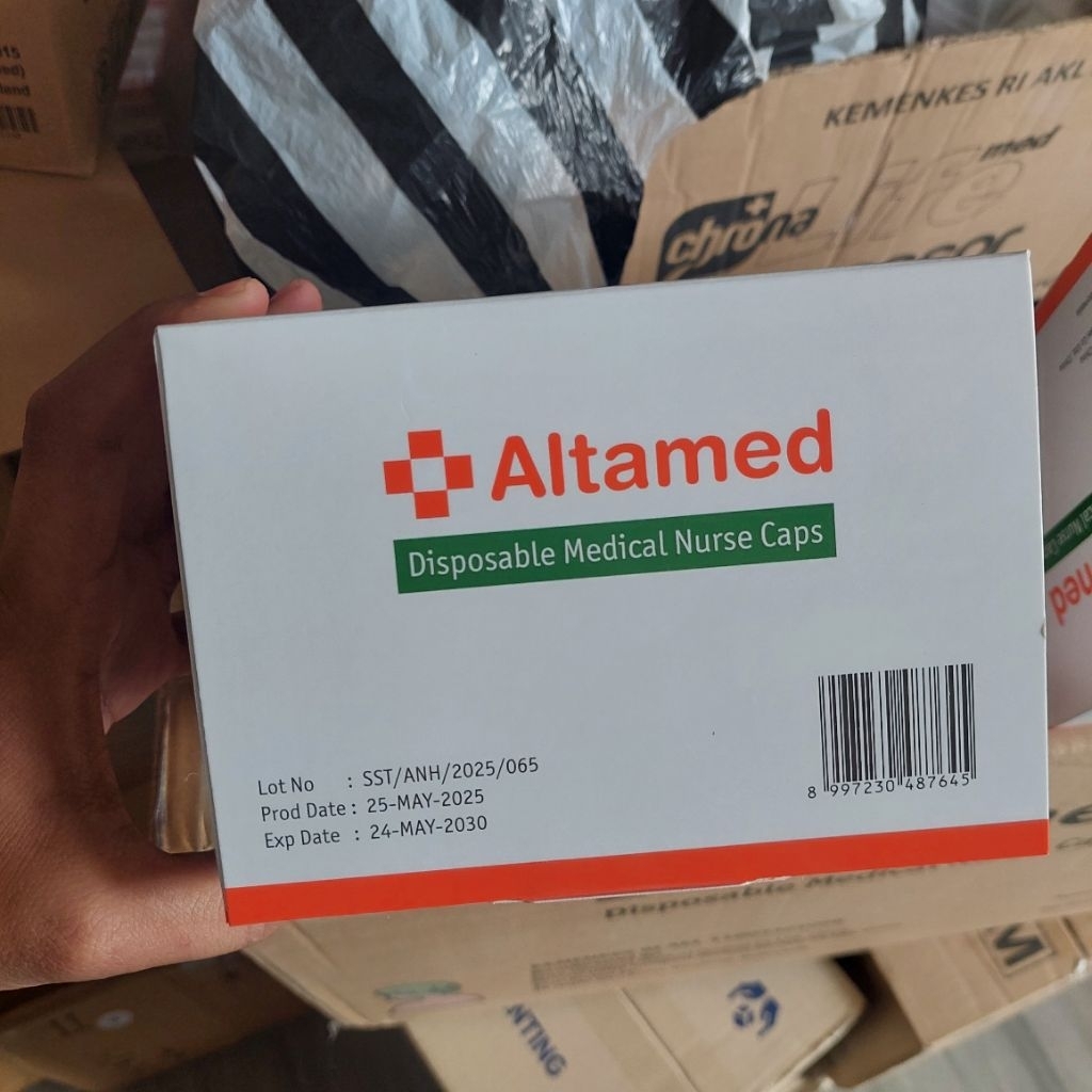 Jual Nurse cap / Topi Medis Altamed Hijau 10 Box (1KARTON) | Shopee ...