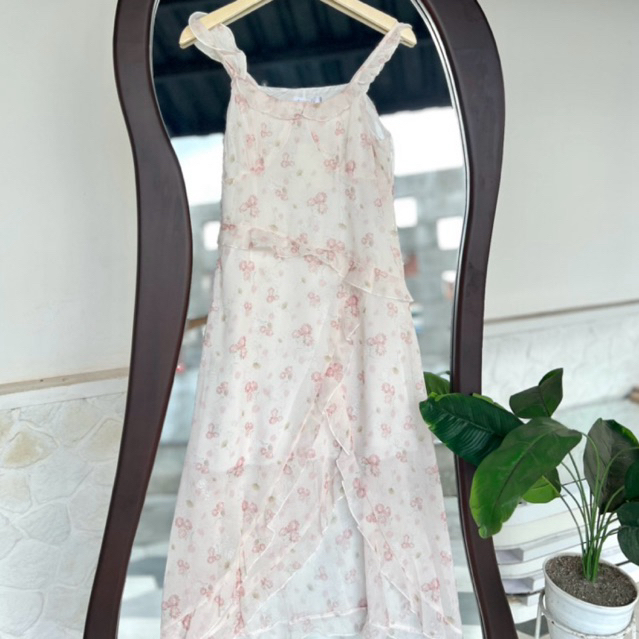 Jual DC-2446 Jihey Midi Dress Rimpel Import | Shopee Indonesia
