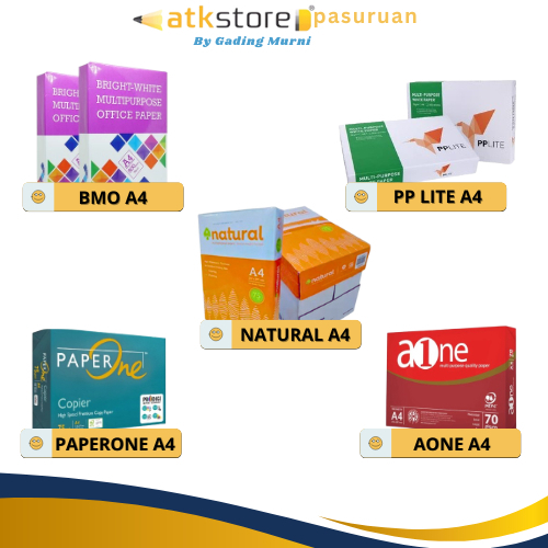 Jual Kertas HVS A4 75 70 gsm 1 rim / Kertas HVS PP Lite Bmo Paperone ...