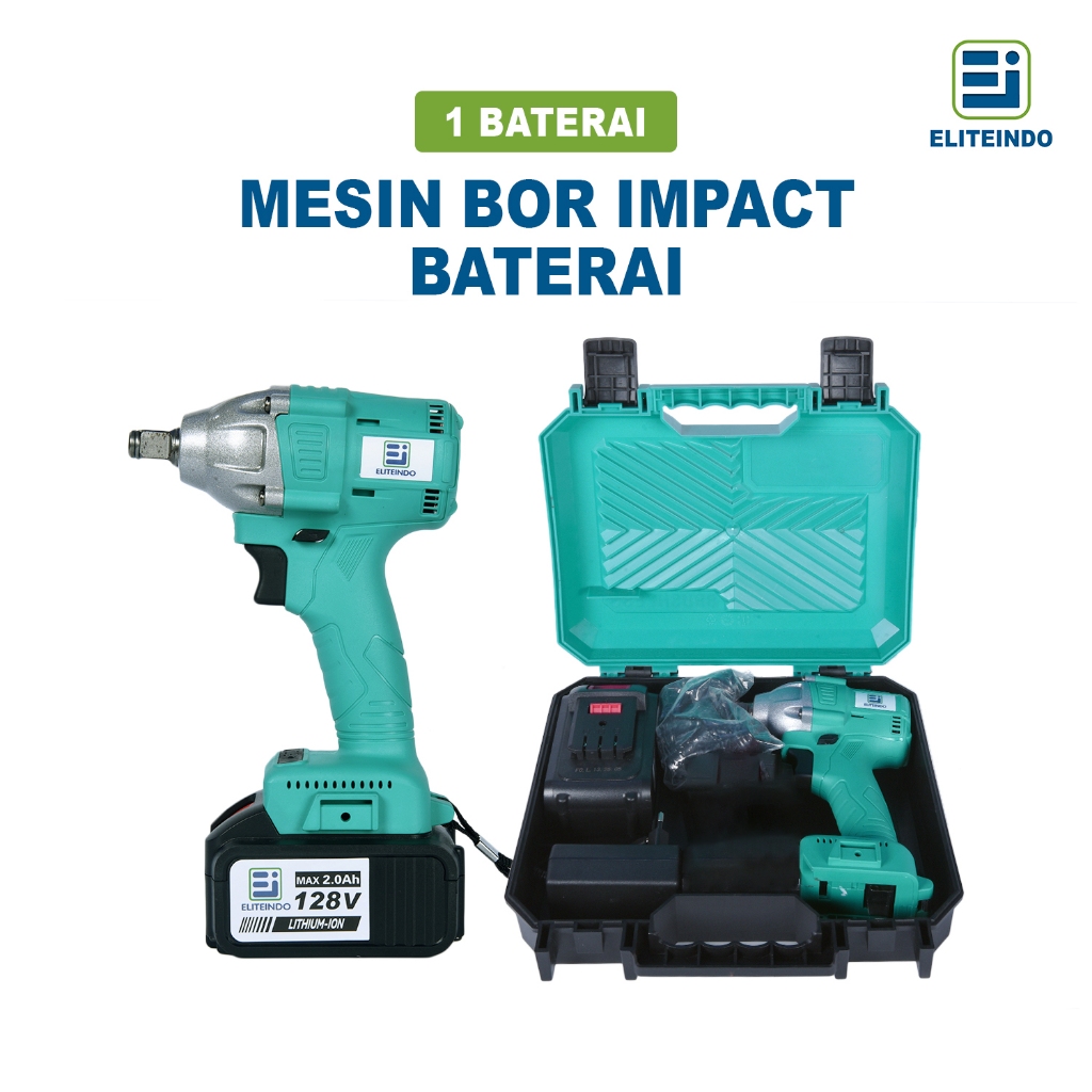 Jual ELITE Mesin Impact Wrench Brushless Baterai / Cordless Alat ...