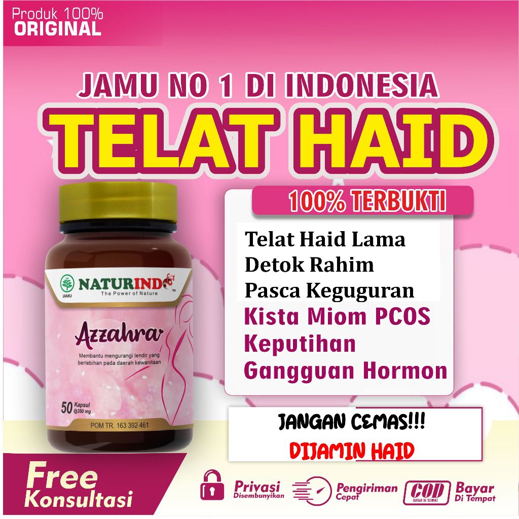 Jual Obat Telat Dateng Bulan Haid Ampuh PCOS Menstruasi Telat Datang ...