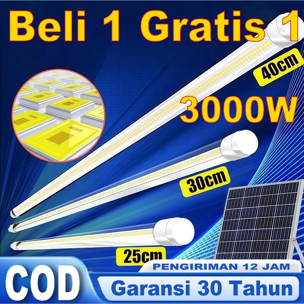 Jual [Garansi 30 tahun]Solar Lampu Induction Led Light Tube Solar Panel ...