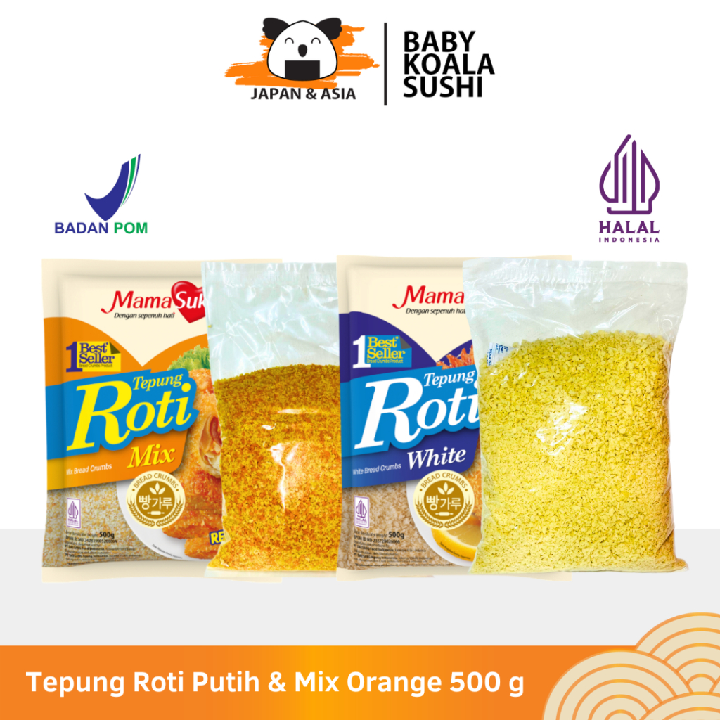 Jual MAMASUKA PANKO Mix ORANGE & Putih Tepung Roti Ekonomis 500 g Halal ...