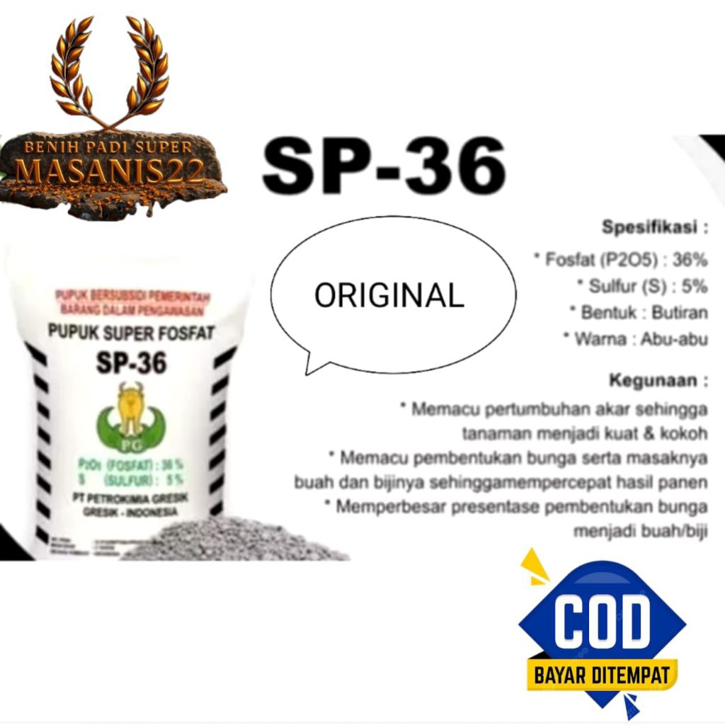 Jual PUPUK SP-36 ORIGINAL PENYUBUR DAN PEMBENAH TANAH PER 1KG | Shopee ...
