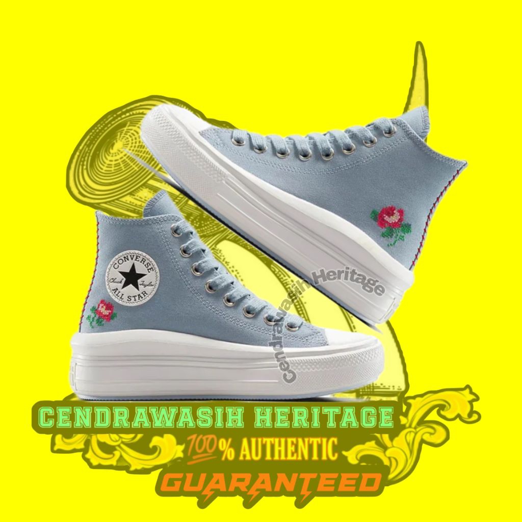 Jual Converse Chuck Taylor All Star Move Platform Rose Cross Stitch Wet ...