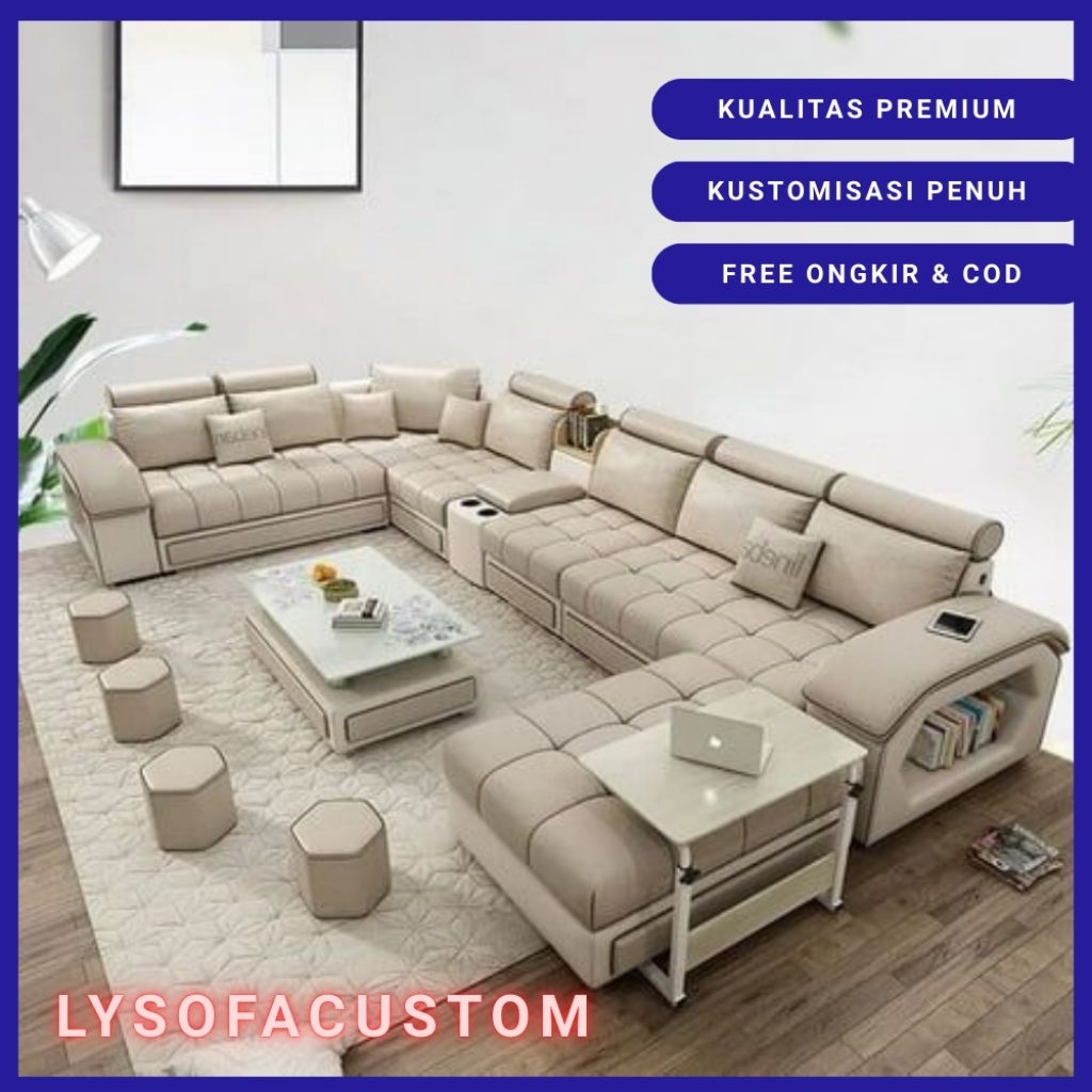Jual LYS023 - Sofa L Shape Jumbo Modern Custom Lysofacustom - Sofa ...