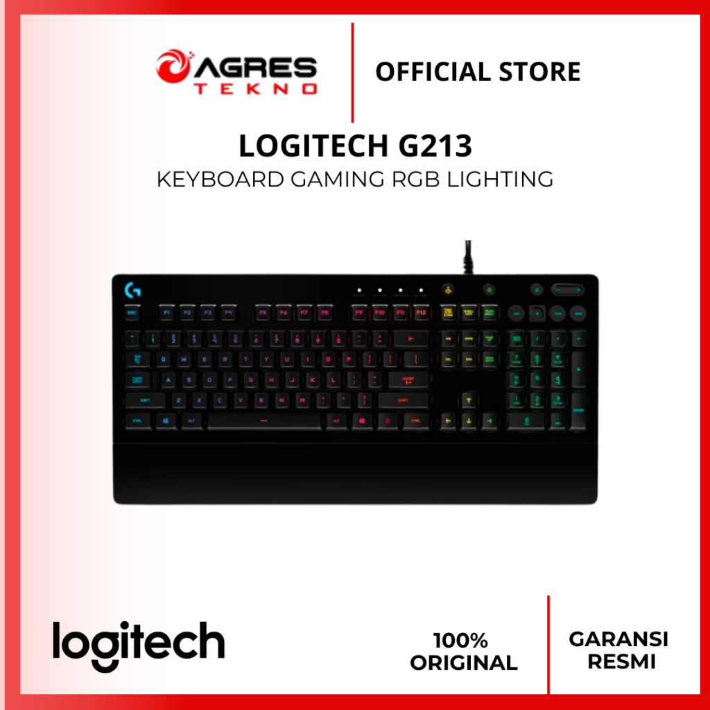 Jual LOGITECH G213 PRODIGY KEYBOARD GAMING RGB LIGHTING / GAMING ...