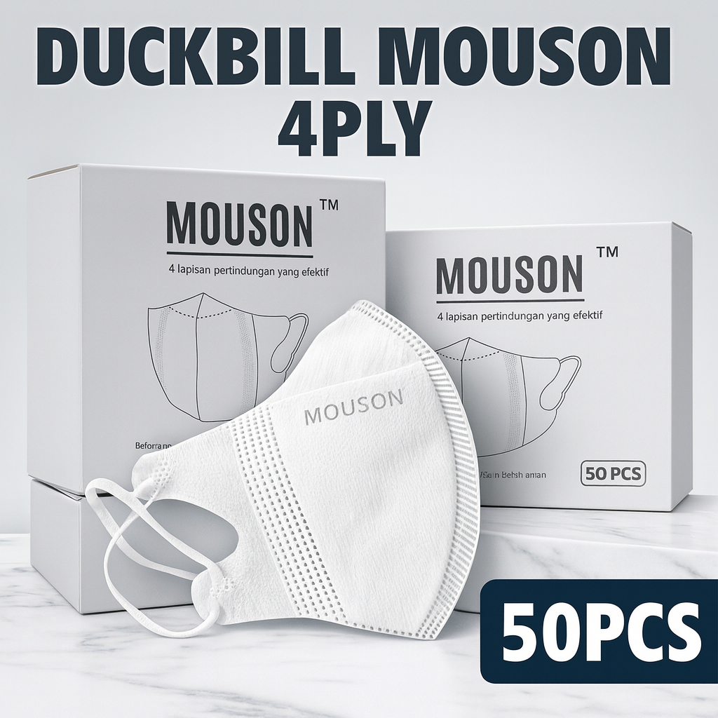 Jual Masker Duckbill Mouson 4 Ply Isi 50 Pcs – Masker Non Medis Untuk ...