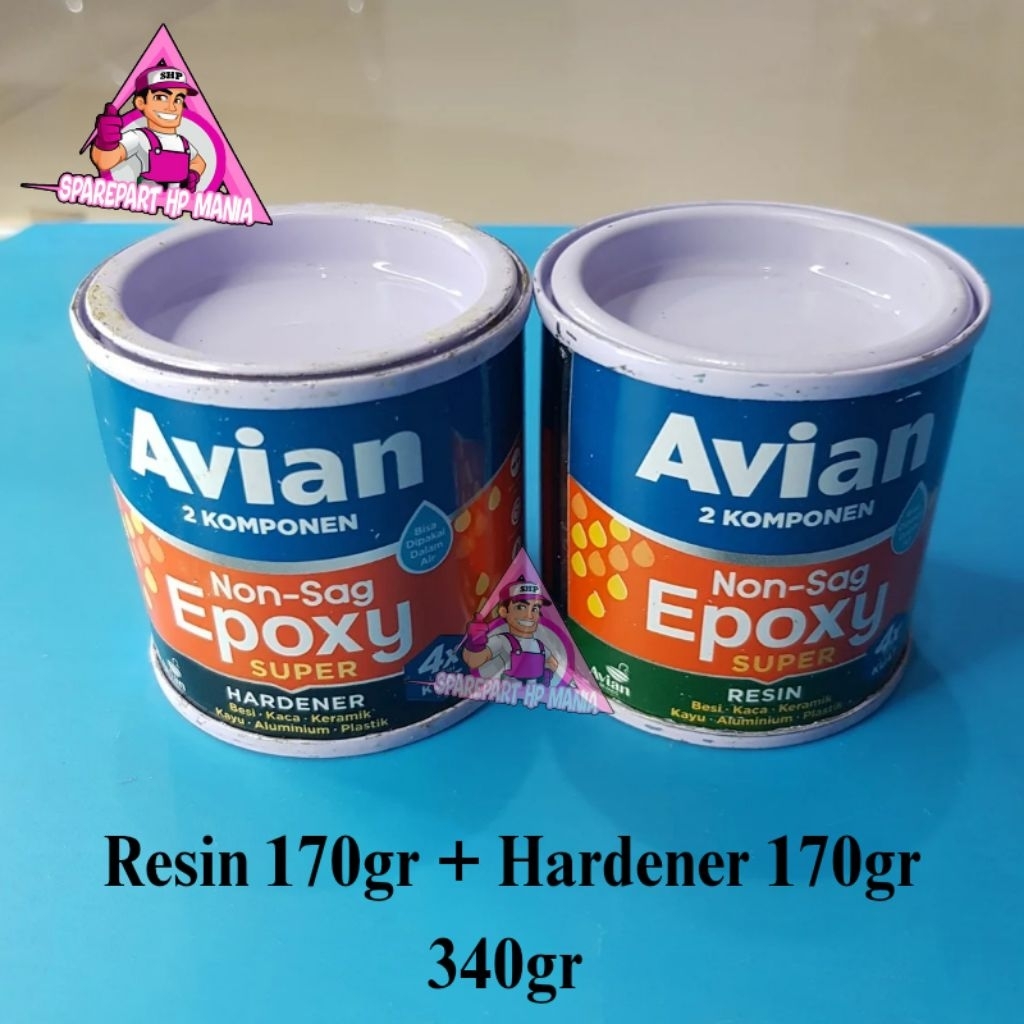 Jual EPOXY AVIAN NON SAG SUPER 340GR 2 KOMPONEN RESIN & HARDENER LEM ...