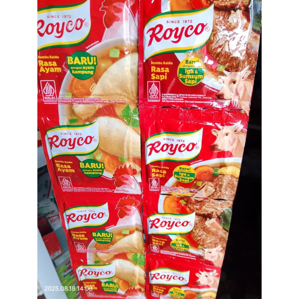 Jual Royco Rasa Ayam Dan Sapi 8g Per Renceng 12 Sachet | Shopee Indonesia