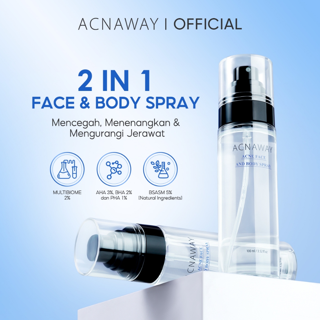 Jual ACNAWAY Acne Face & Body Spray – Face Mist Spray Jerawat untuk ...
