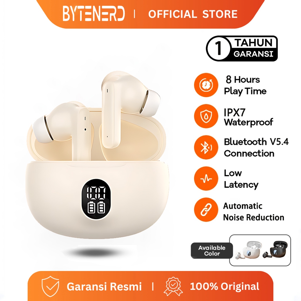Jual 【COD】ByteNerd Headset Bluetooth TWS Wireless Earphones Bluetooth 5 ...