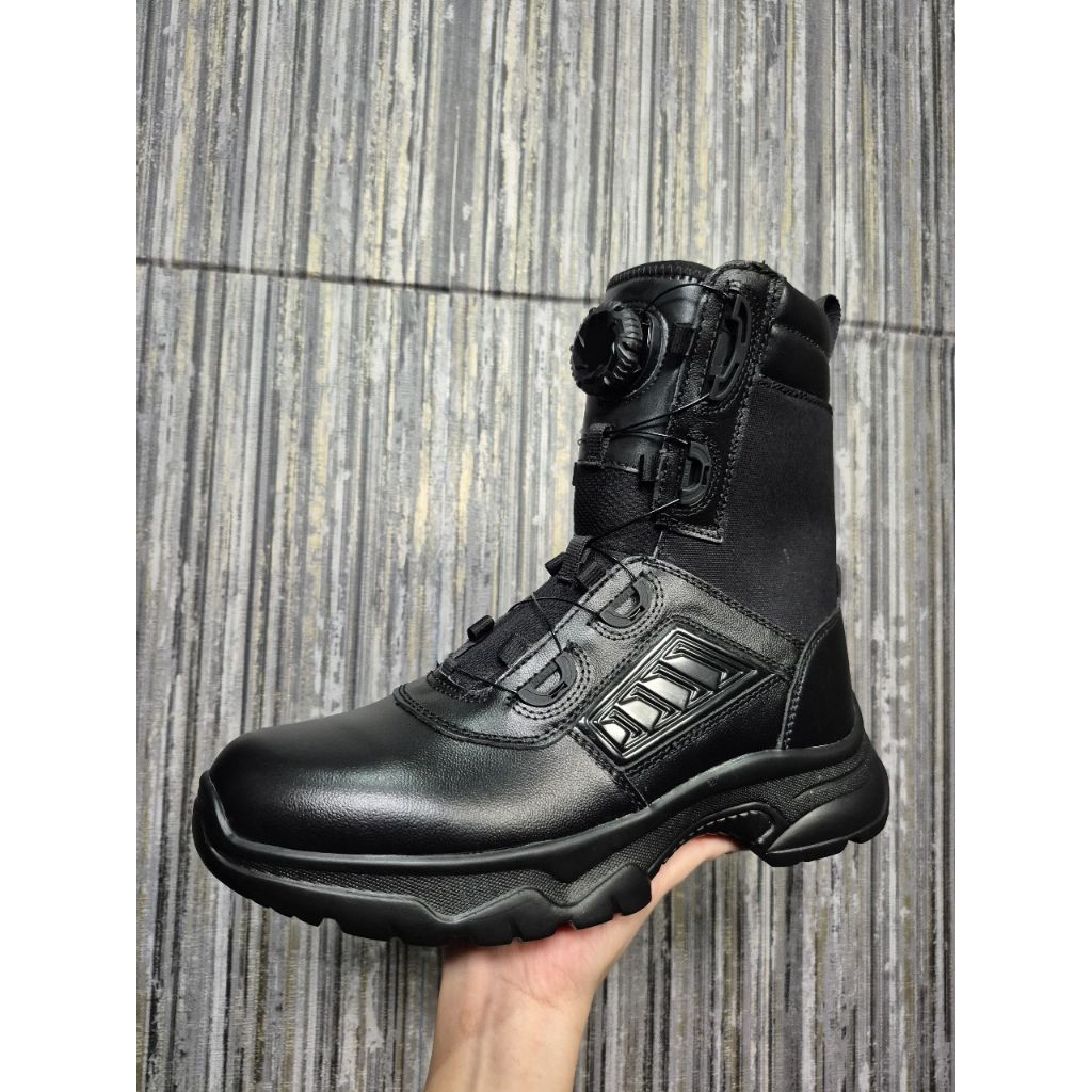 Jual Sepatu PDL Tactical Jatah Polri Tali Putar Terbaru 2024 / Sepatu ...