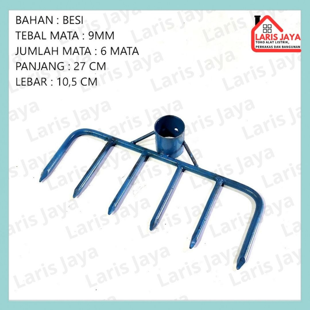 Jual GARUKAN BESI BESAR 6 BARIS TEBAL GARPU TAMAN SAMPAH TANAH / GARPU ...