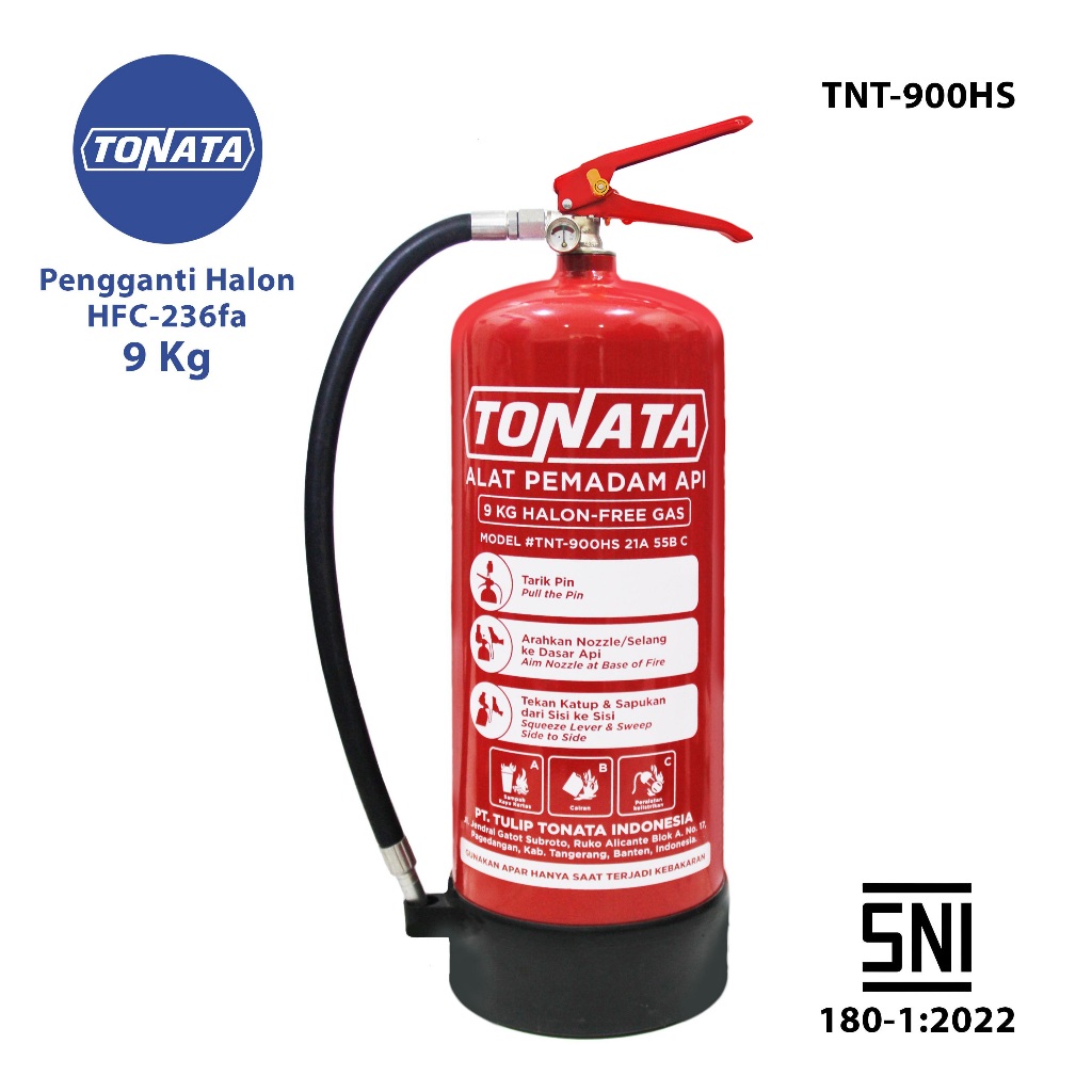 Jual Tonata APAR Clean Agent HCFC/HFC SNI 9Kg | Shopee Indonesia