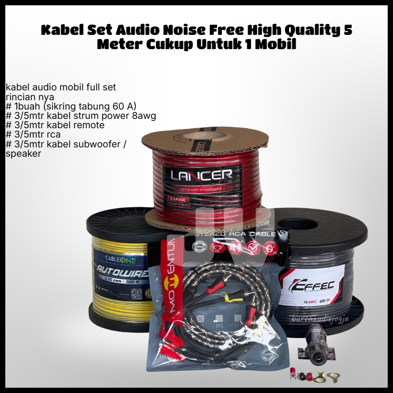 Jual Kabel Set Audio Noise Free High Quality 5 Meter Cukup Untuk 1 ...