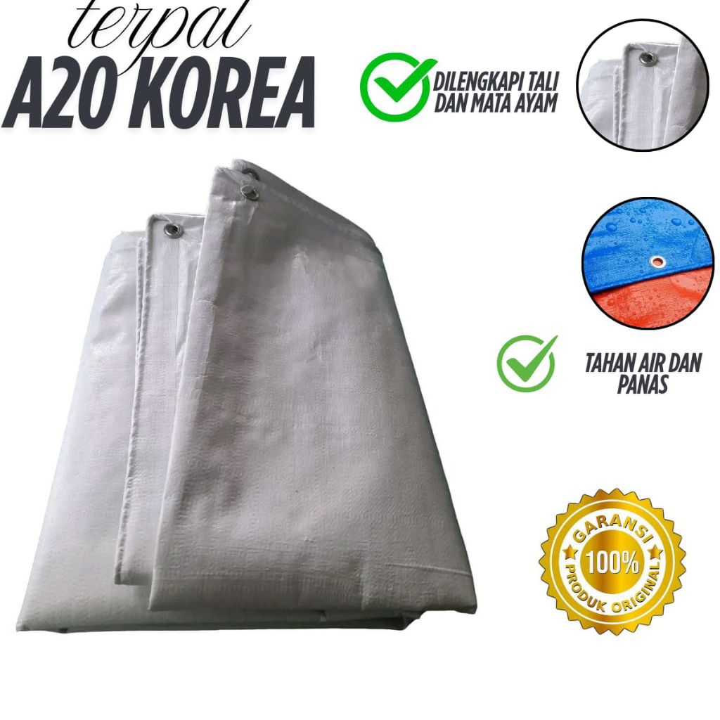 Jual TERPAL TEROP TENDA WARNA PUTIH PUTIH SUPER UV WATERPROOF UKURAN ...