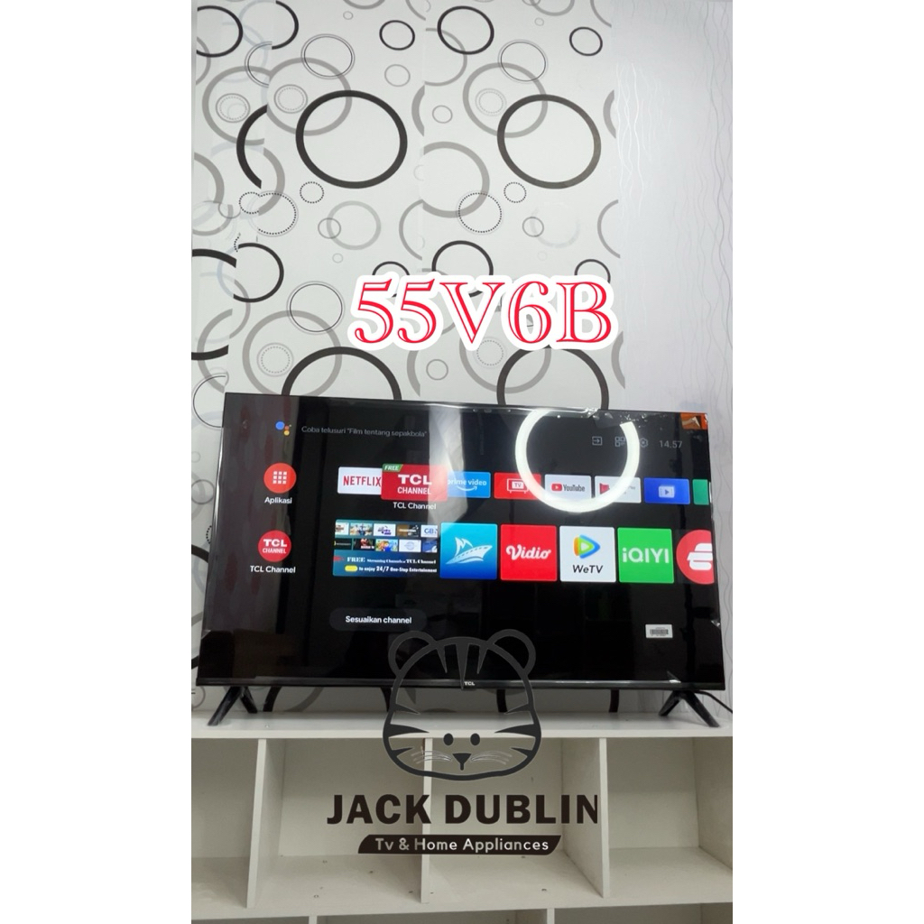 Jual TV LED TCL 55V6B Google Android TV 4K UHD HDR 10 Google Assistant ...