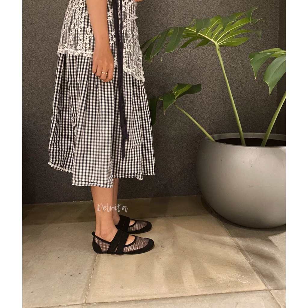 Jual Kaguri Shoes Sneakers Ballerina Wanita Sepatu Jaring Manik Mote ...