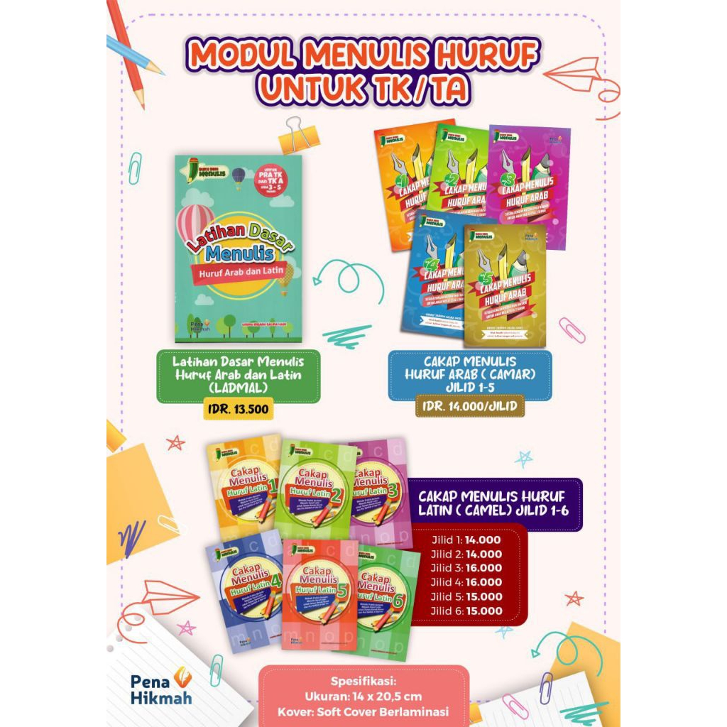 Jual Modul Menulis Huruf Untuk Anak TK dan TA | Arab dan Latin | Shopee ...
