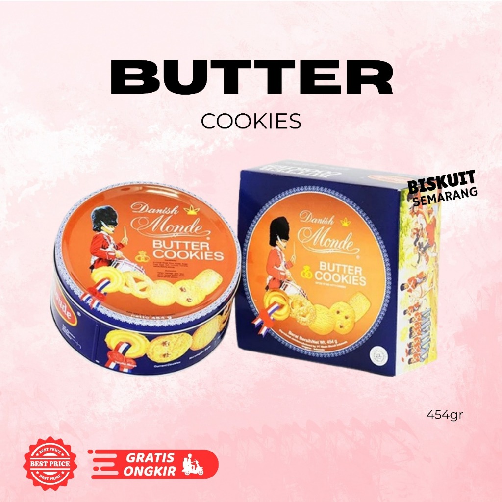 Jual Monde Butter Cookies 454gr Danish Monde Butter Cookies Kaleng Blue ...