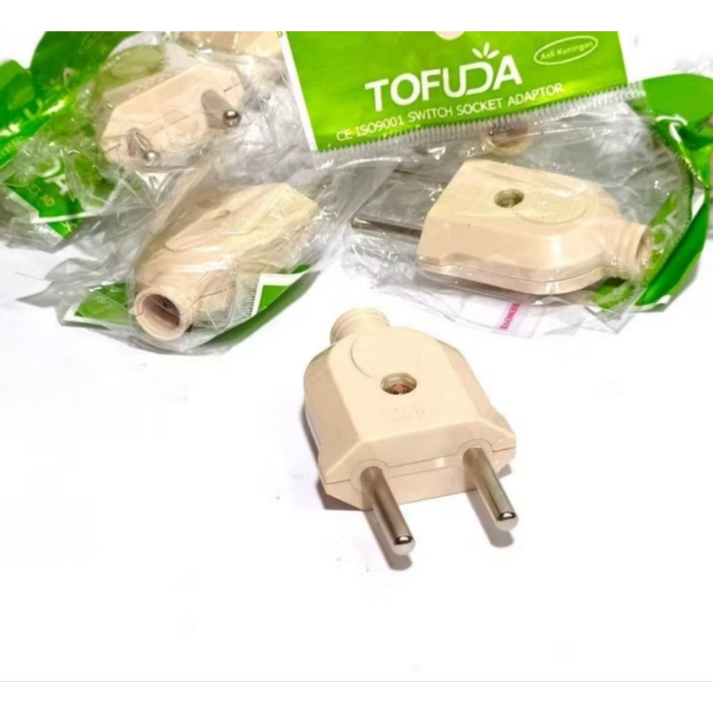 Jual Steker mini lux TOFUDA Steker gepeng Colokan gepeng putih | Shopee ...