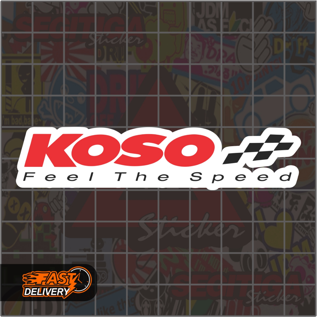 Jual Sticker Koso Feel The Speed Ukuran 9 x 2 Cm | Shopee Indonesia