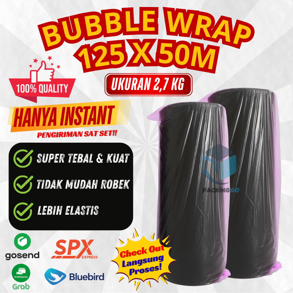 Jual BUBBLE WRAP ROLL UK 125 X 50 METER / BUBLE WRAP TEBAL 3KG | Shopee ...