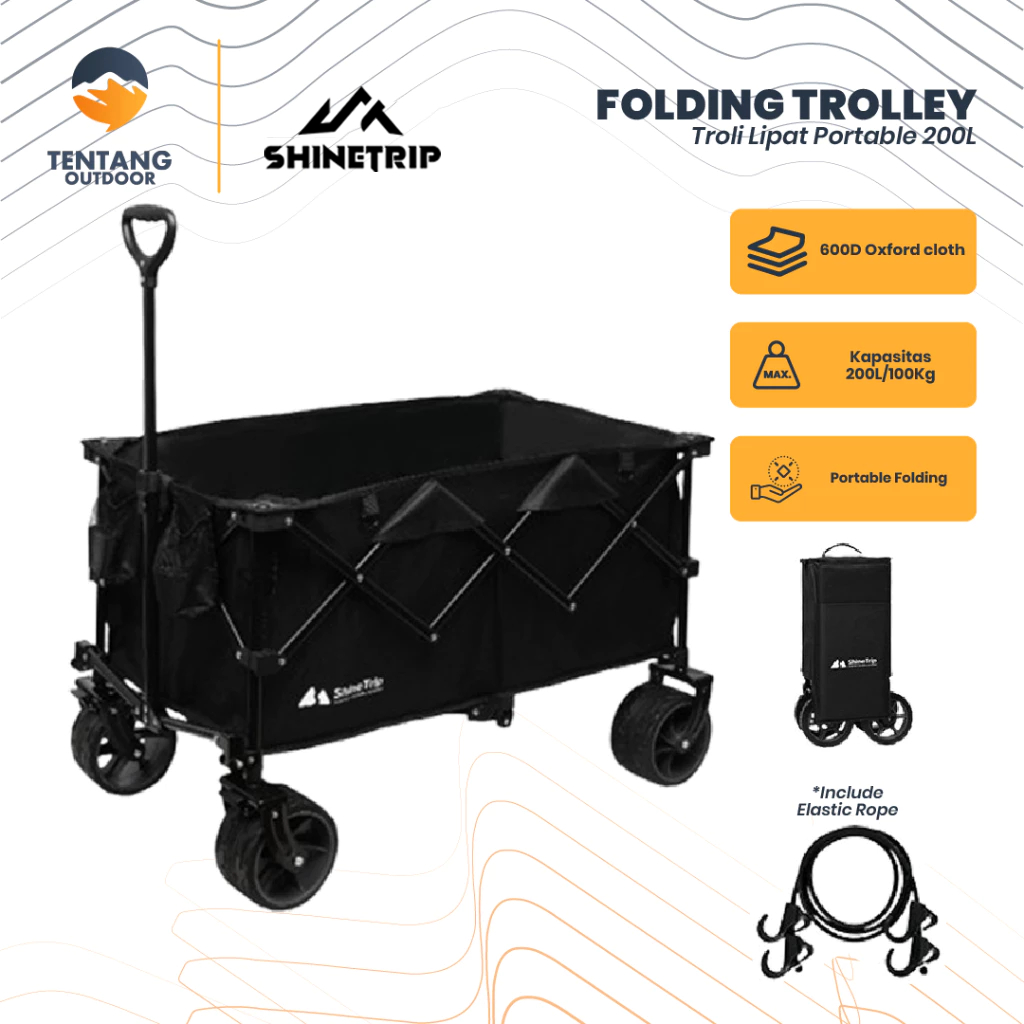 Jual Troli Lipat Portable SHINETRIP Camping Outdoor Trolley Keranjang ...