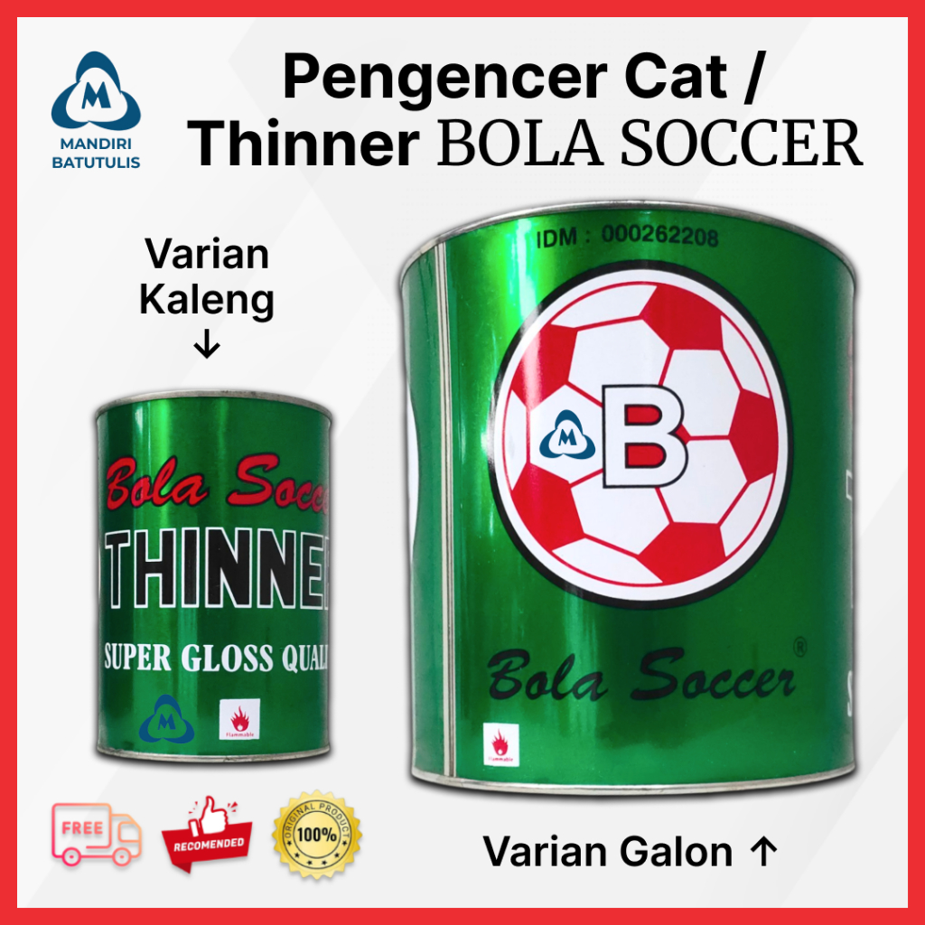 Jual THINNER BOLA SOCCER Galon - Thiner B - Pengencer Cat - Tiner Gloss 3 Liter | Shopee Indonesia