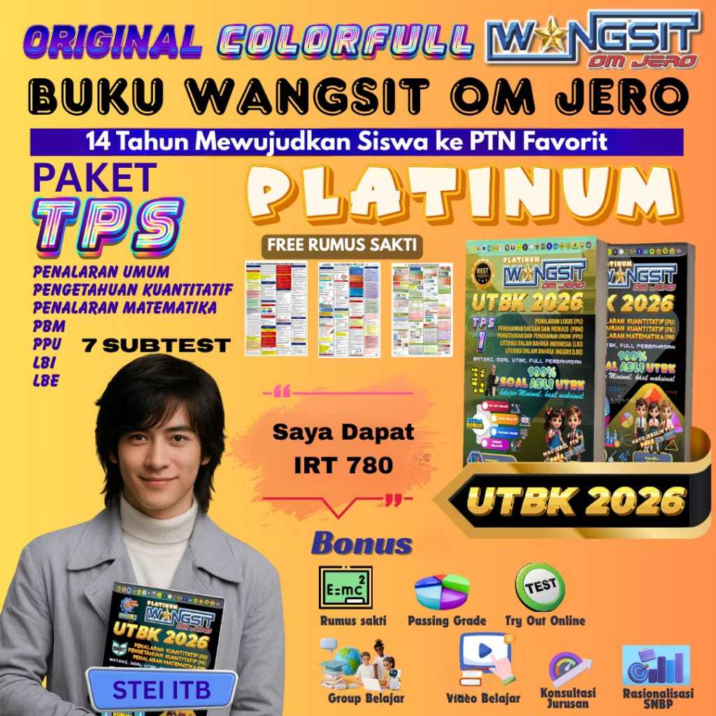 Jual [UTBK 2026] Buku Wangsit UTBK SNBT TPS 2026 / Buku PAKET TPS Platinum 2026 | Shopee Indonesia