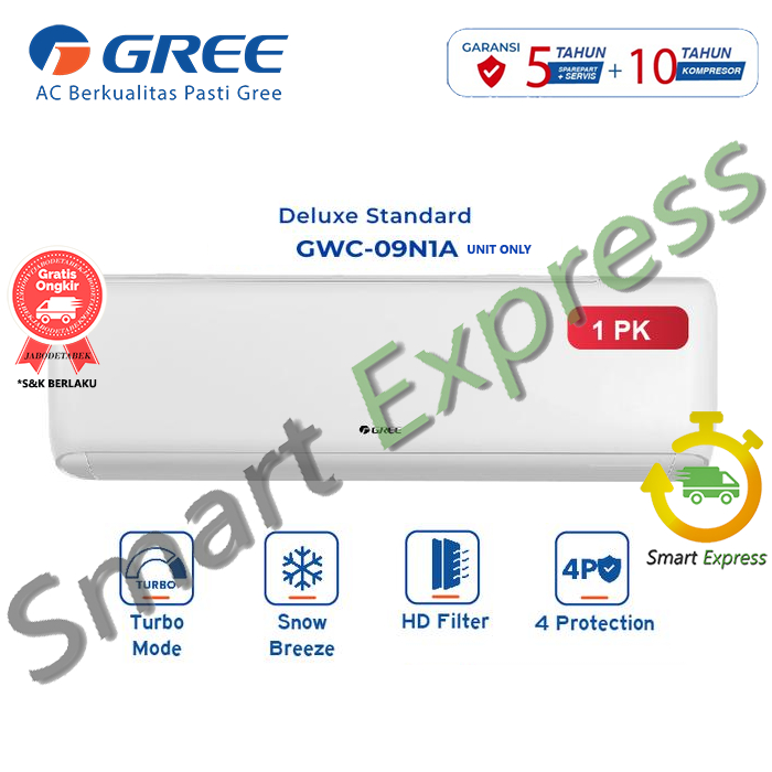 Jual AC GREE GWC09N1 / GWC 09 N1 - (1 PK / UNIT ONLY / SPLIT STANDARD ...