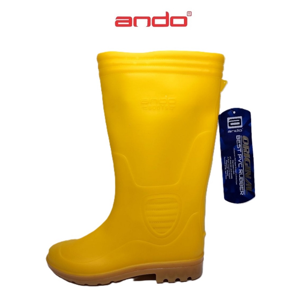 Jual Ando Boots Sepatu Boot Kuning APD Konstruksi Proyek dan Perkebunan ...