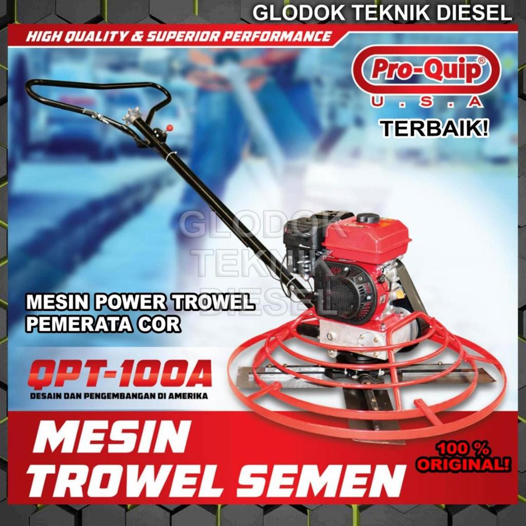 Jual Proquip Power Trowel + Engine Bensin Mesin Perata Beton Semen QPT ...
