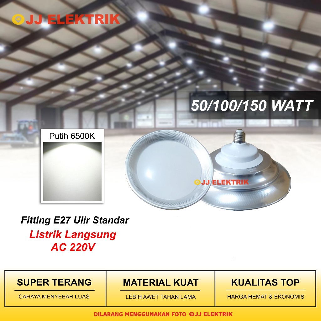 Jual Lampu LED Highbay E27 50W 100W 150W Sorot Terang Untuk Lapangan ...