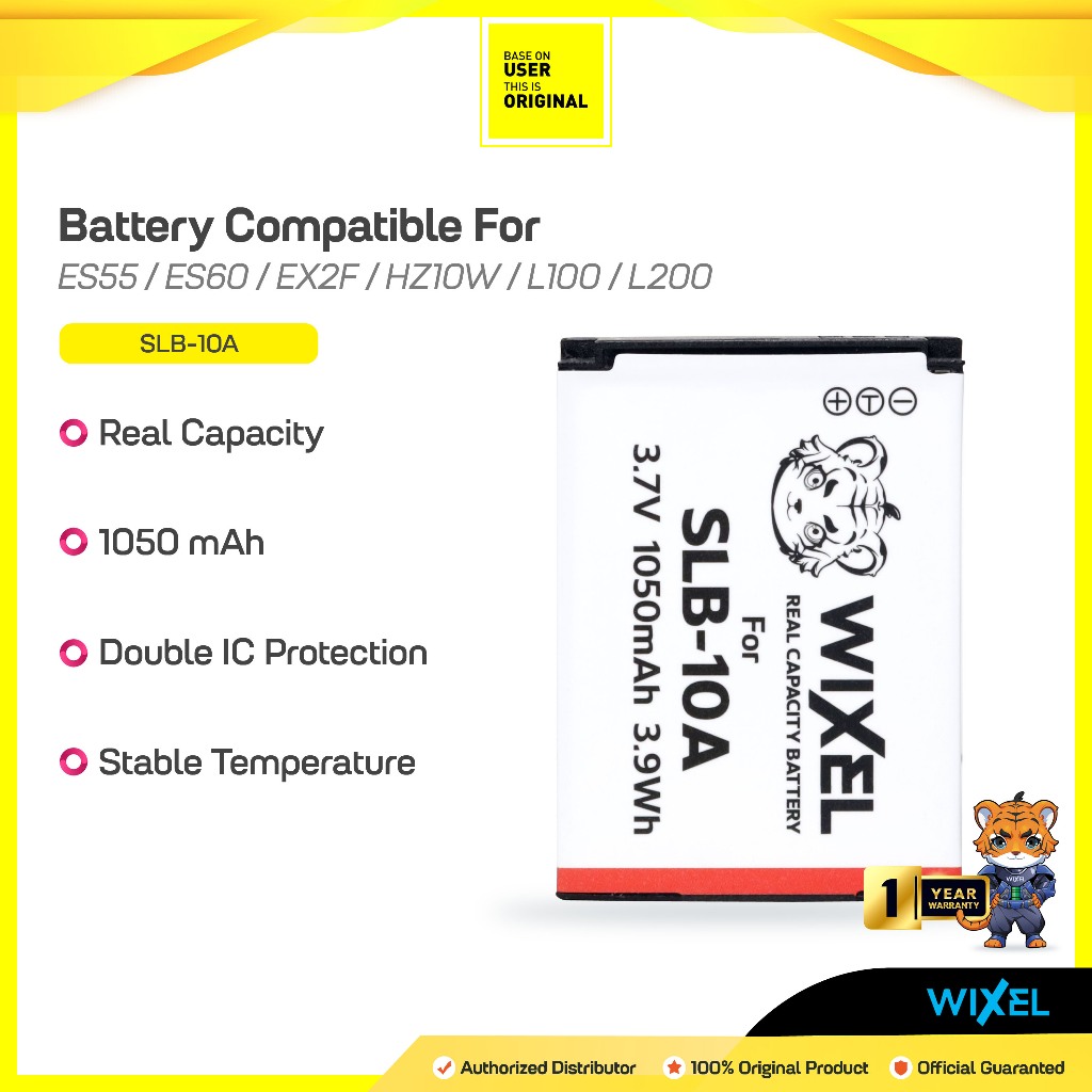 Jual WIXEL Baterai Kamera SLB-10A for Samsung EX2F L100 L110 L120 L200 ...