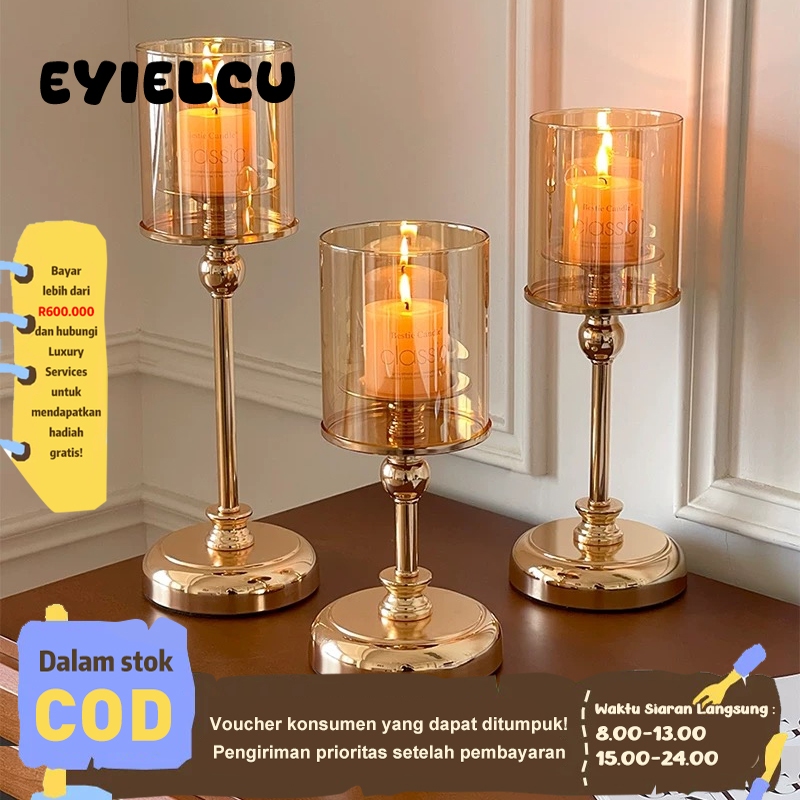 Jual Eyre （Jaminan kualitas ）Tempat lilin mewah ringan meja makan ...