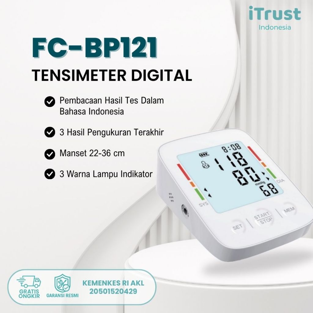 Jual iTrust FC-BP121 Alat Cek Tensi Darah Tensimeter Digital - 3 ...