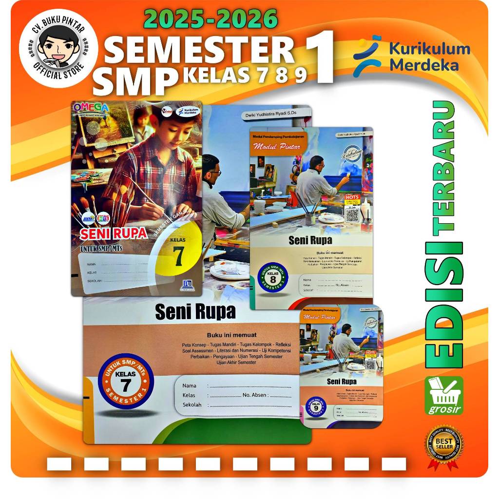 Jual LKS SENI RUPA SMP/ MTS KELAS 7 8 9 SEMESTER 1 2025-2026 KURIKULUM MERDEKA | Modul Pintar ...