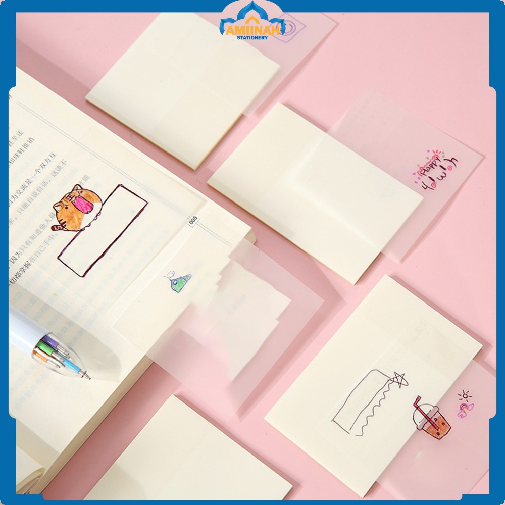 Jual Kertas Memo Transparan Isi 50 Lembar Waterproof Untuk Kantor ...