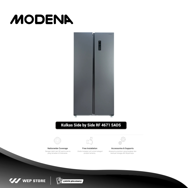 Jual Lemari Es MODENA RF 4671 SADS Refrigerator Side by Side Kulkas 2 ...